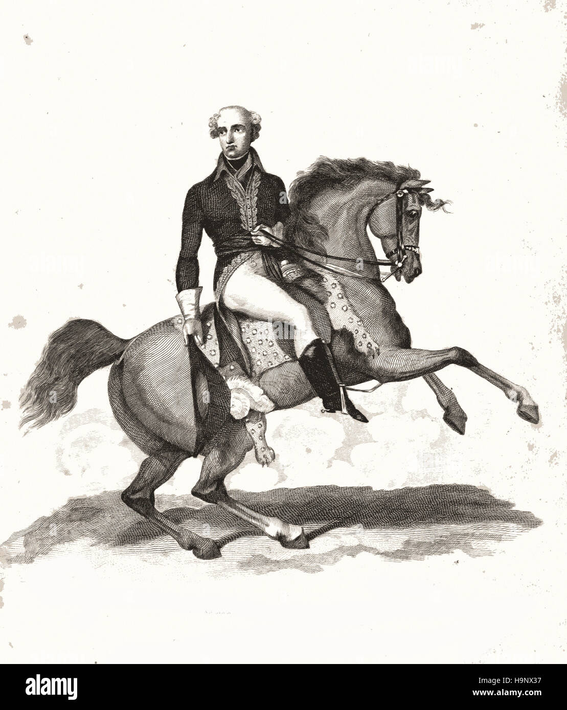 French General Moreau Portrait - British Engraving Stock Photo - Alamy