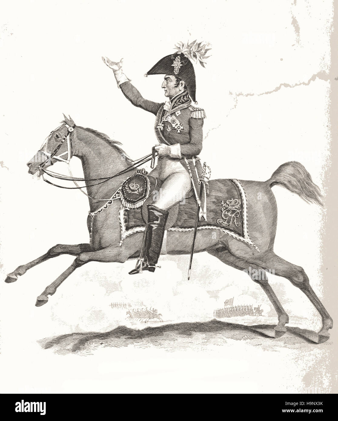 The Duke Of Wellington - British Engraving Stock Photo - Alamy