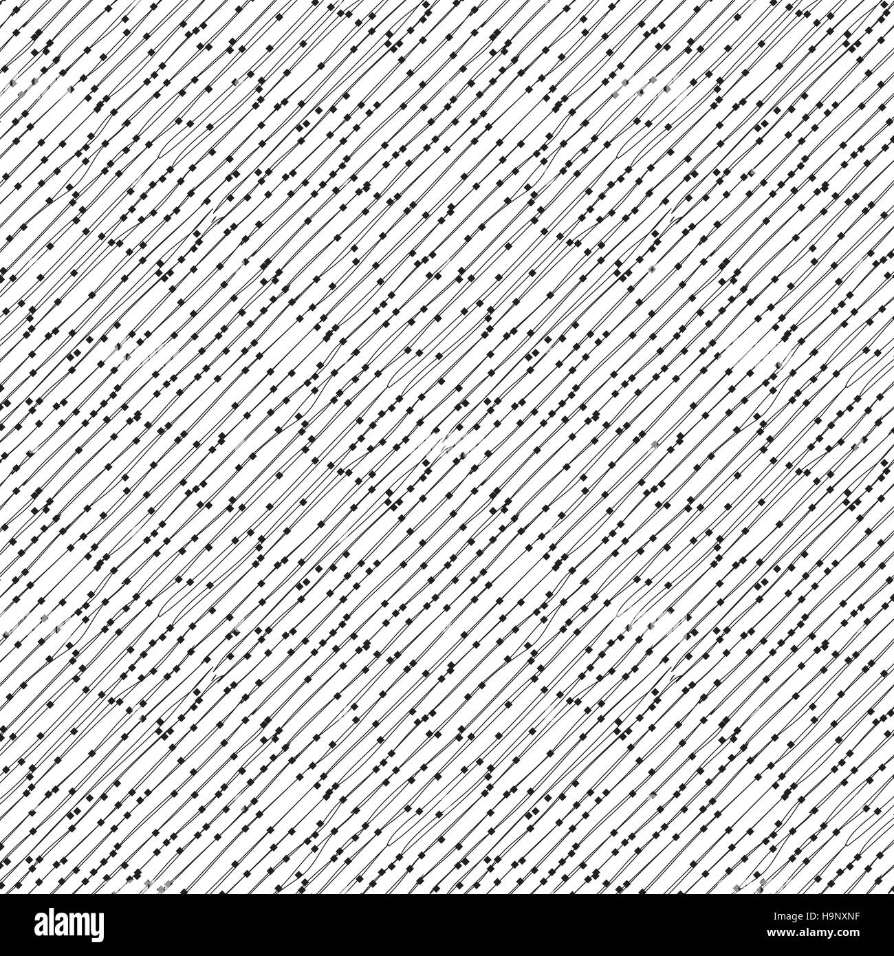 Geometric print with lines and squares Black and White Stock Photos ...