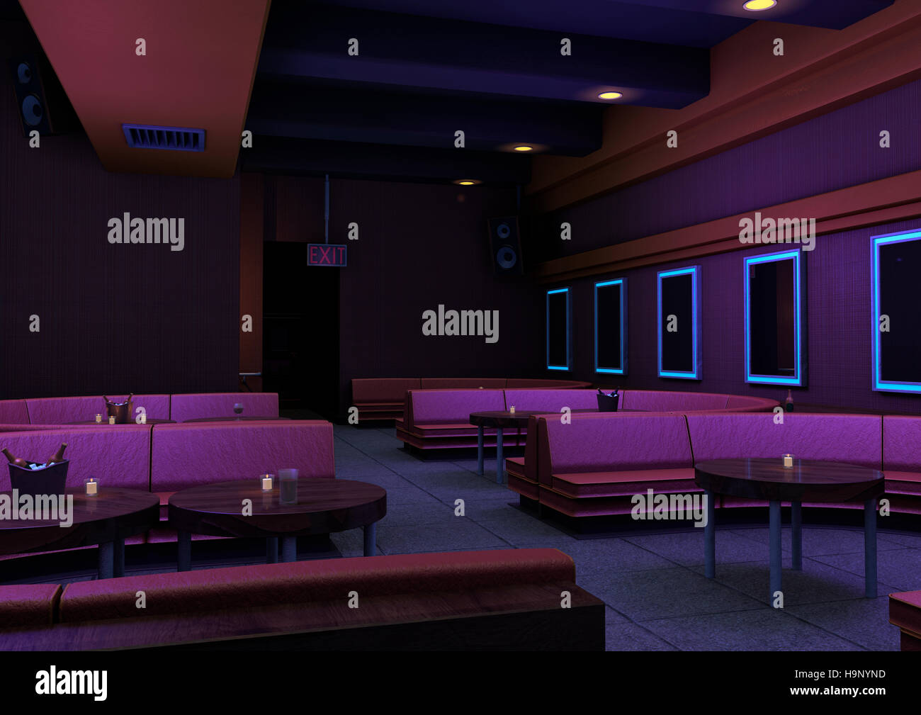3d rendering luxury night lounge hi-res stock photography and images ...