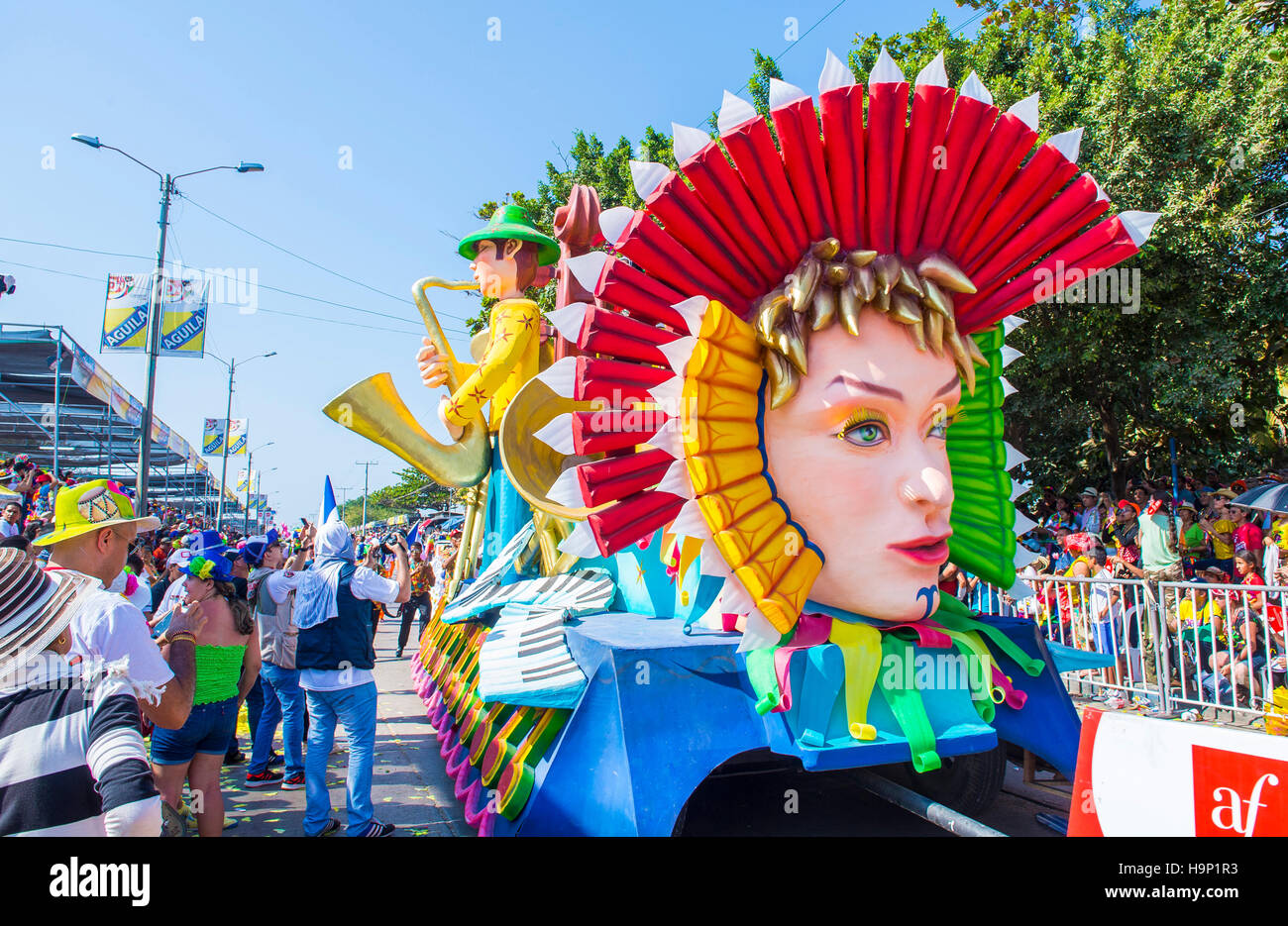 Participants in the Barranquilla Carnival in Barranquilla Colombia ...