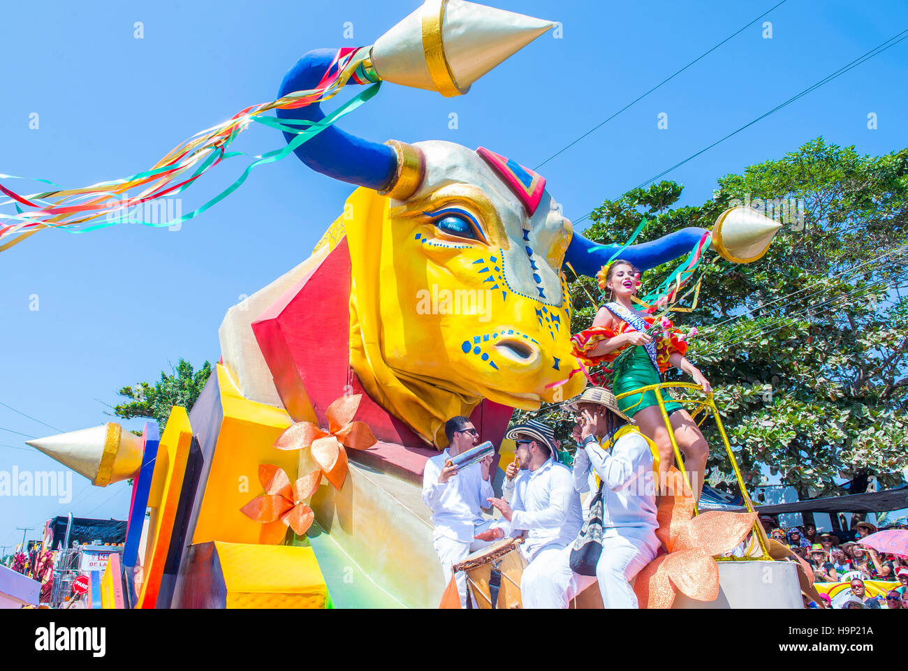 Float parade in the Barranquilla Carnival in Barranquilla Colombia ...