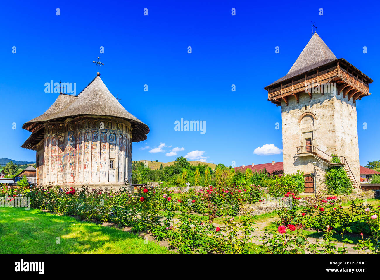 The Humor Monastery, Romania. One of Romanian Orthodox monasteries in ...