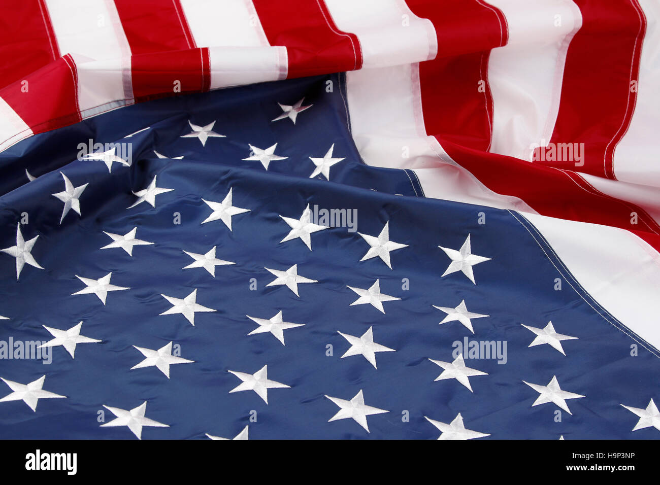 Closeup of rippled American flag Stock Photo - Alamy