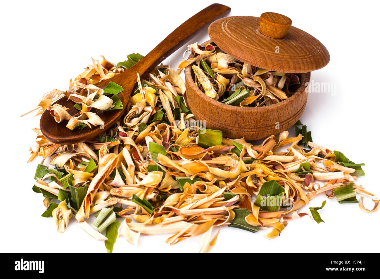 Wonderful Thai herbal tea with Pandan and Lemongrass. Studio Photo ...