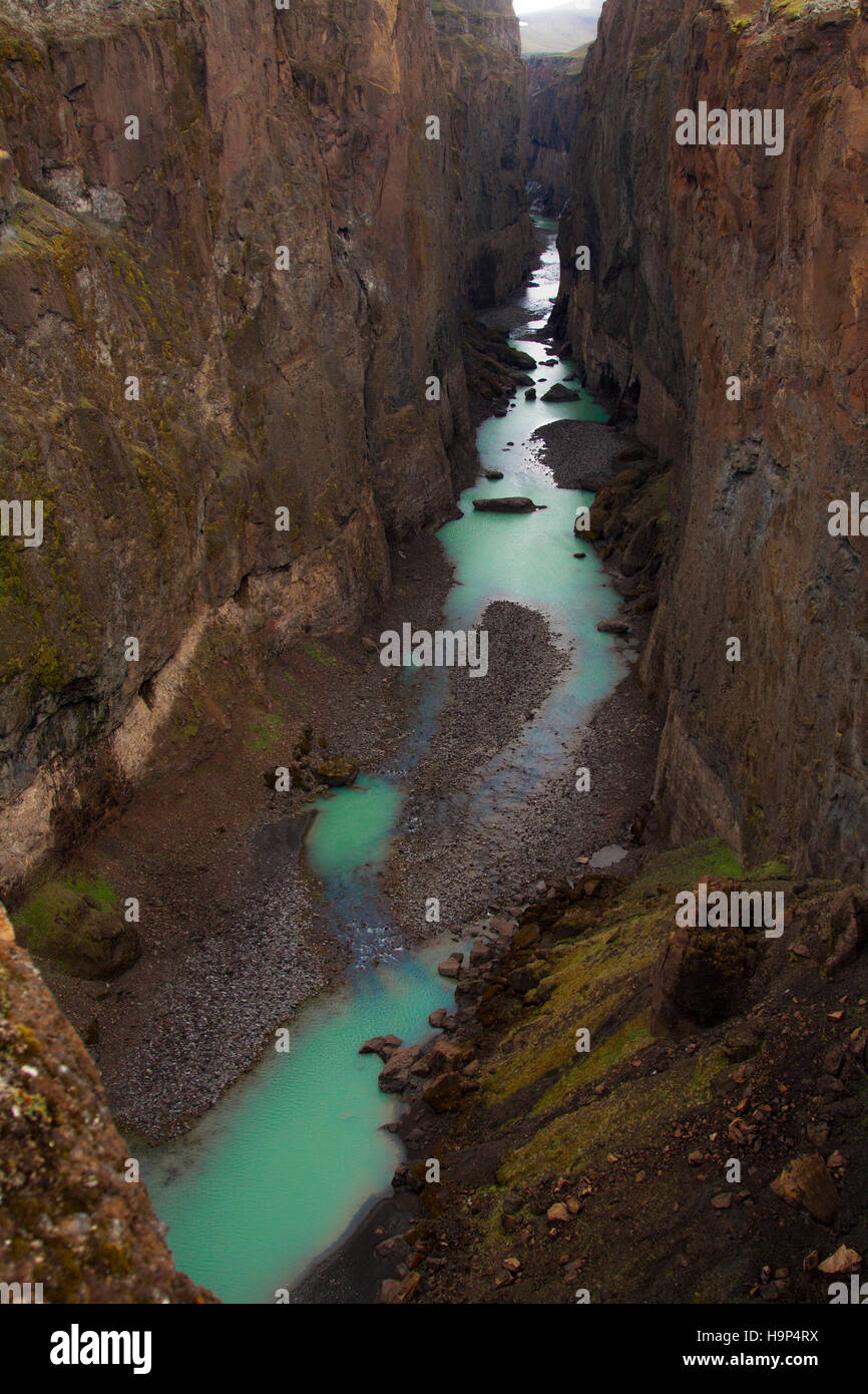 River in a canyon in Iceland Stock Photo - Alamy