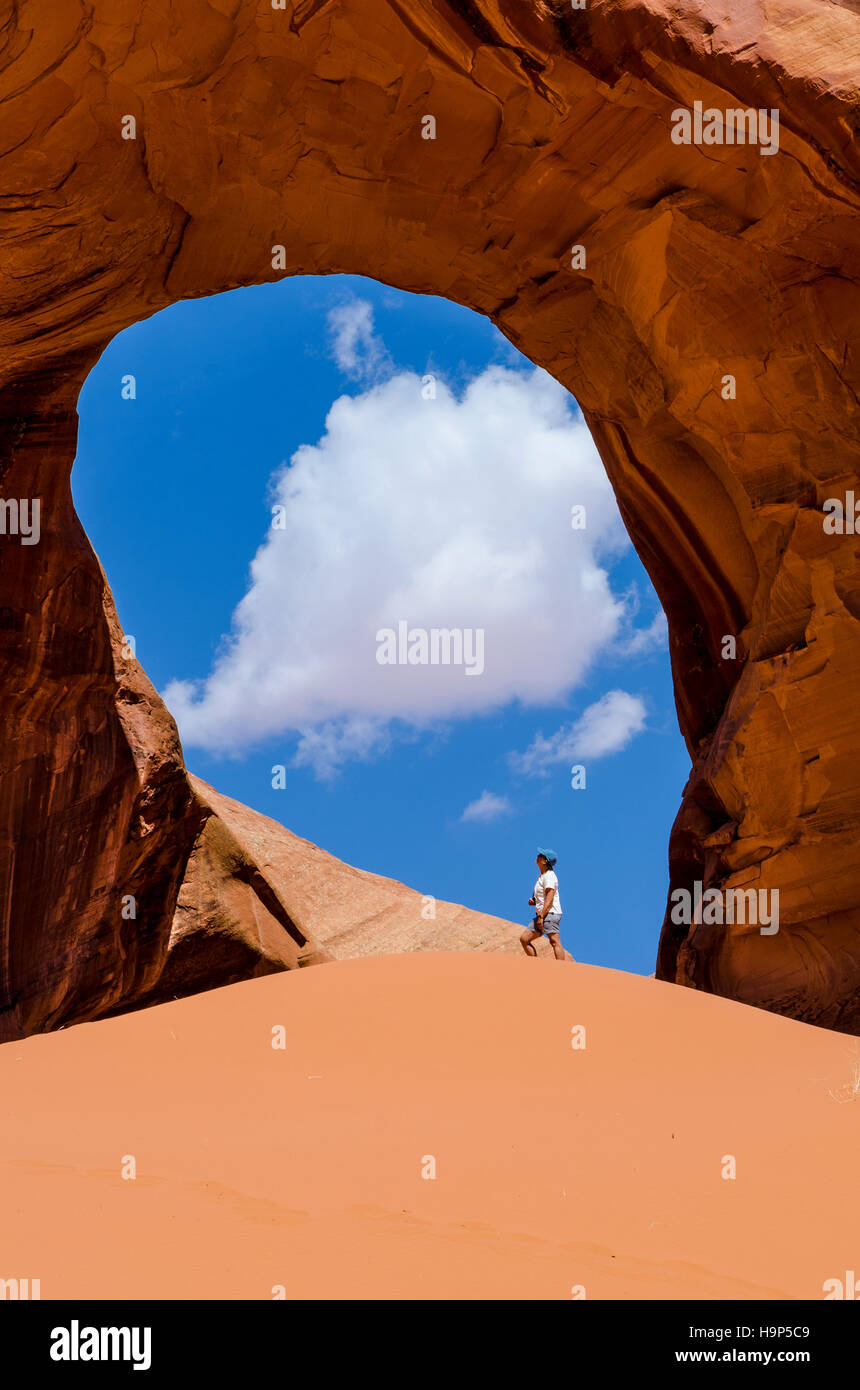 Hiking to Ear Of The Wind Arch, Monument Valley Navajo Tribal Park ...