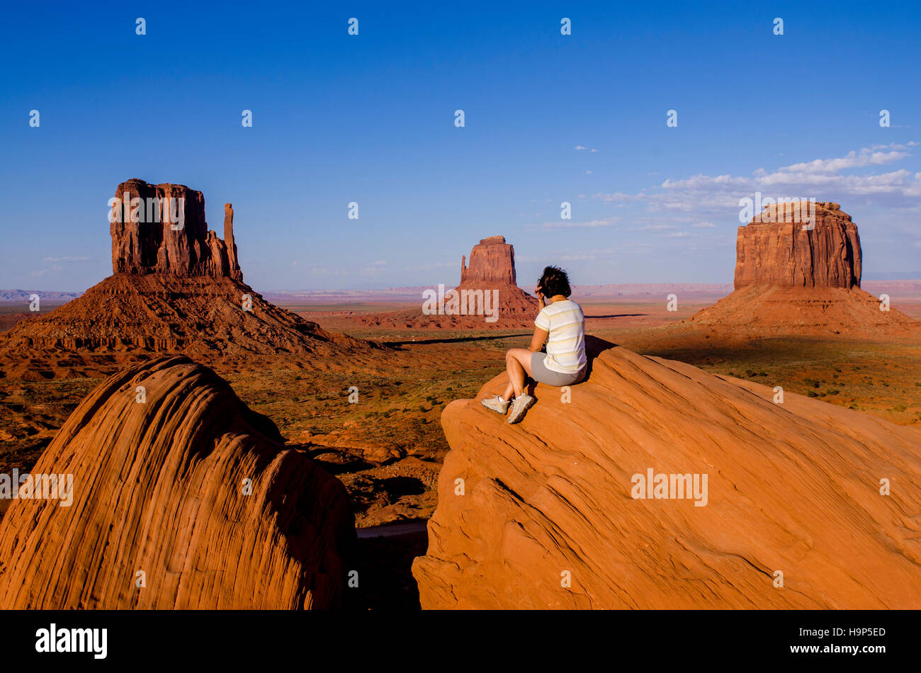 East, West Mitten buttes and Merrick butte, Monument Valley Navajo ...