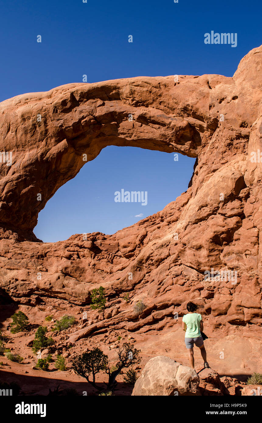 South Window Arch, Arches National Park, Utah, USA. (MR Stock Photo - Alamy
