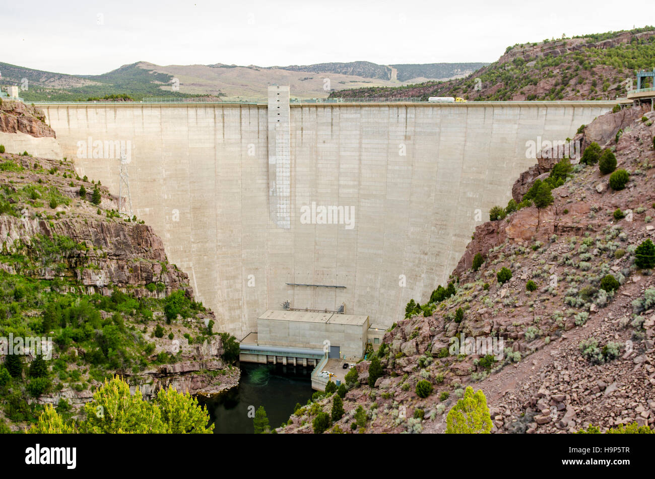 Flaming Gorge Dam, Dutch John, Utah, USA Stock Photo - Alamy
