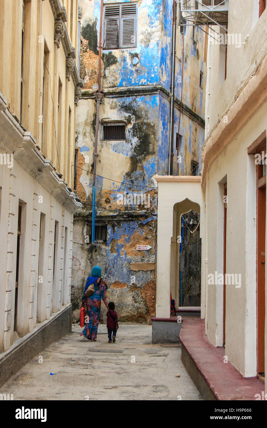 Streets of Old Stone Town, Zanzibar Stock Photo - Alamy