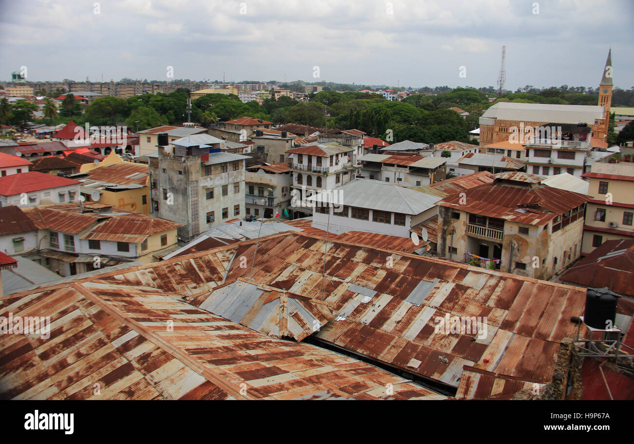 Iconic rooftops of Old Stone Town in Zanzibar Stock Photo - Alamy