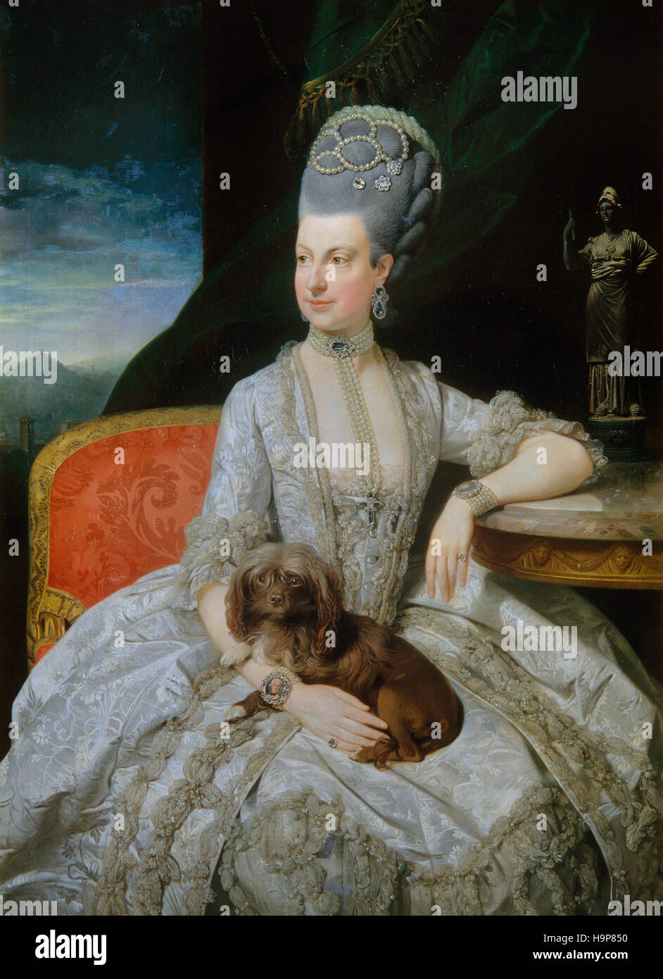 Johann Zoffany ( 1733 - 1810 ) Portrait of Maria Christina Archduchess ...