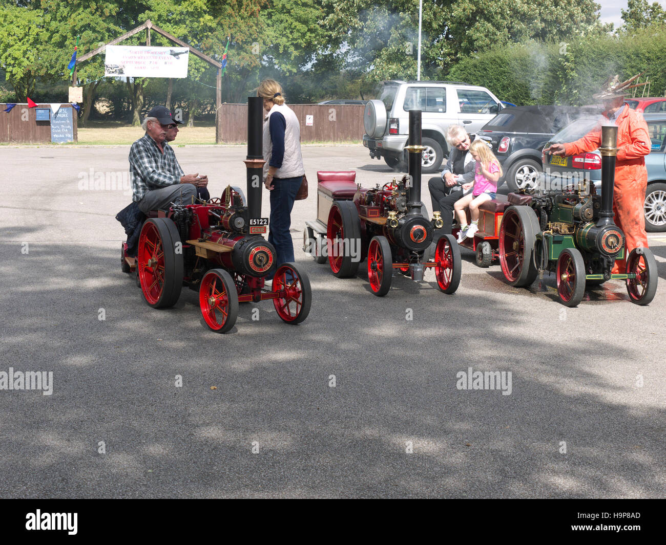 Display of miniature steam traction engines North Thoresby Stock Photo ...