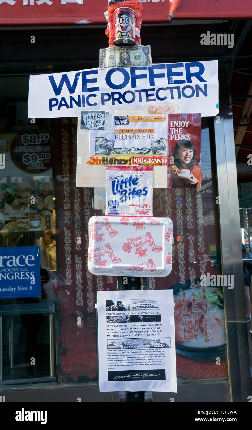 A mysterious grouping of signs on Main Street in Chinatown, downtown ...