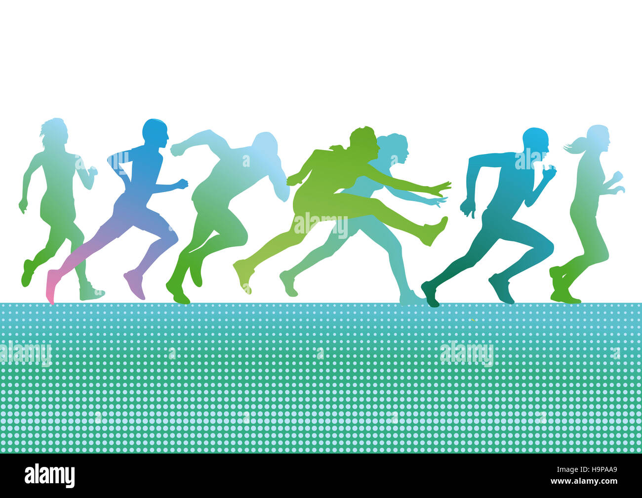 Sprinter silhouette hi-res stock photography and images - Alamy