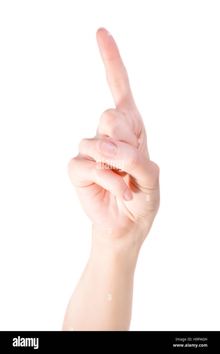 Finger pointing hi-res stock photography and images - Alamy