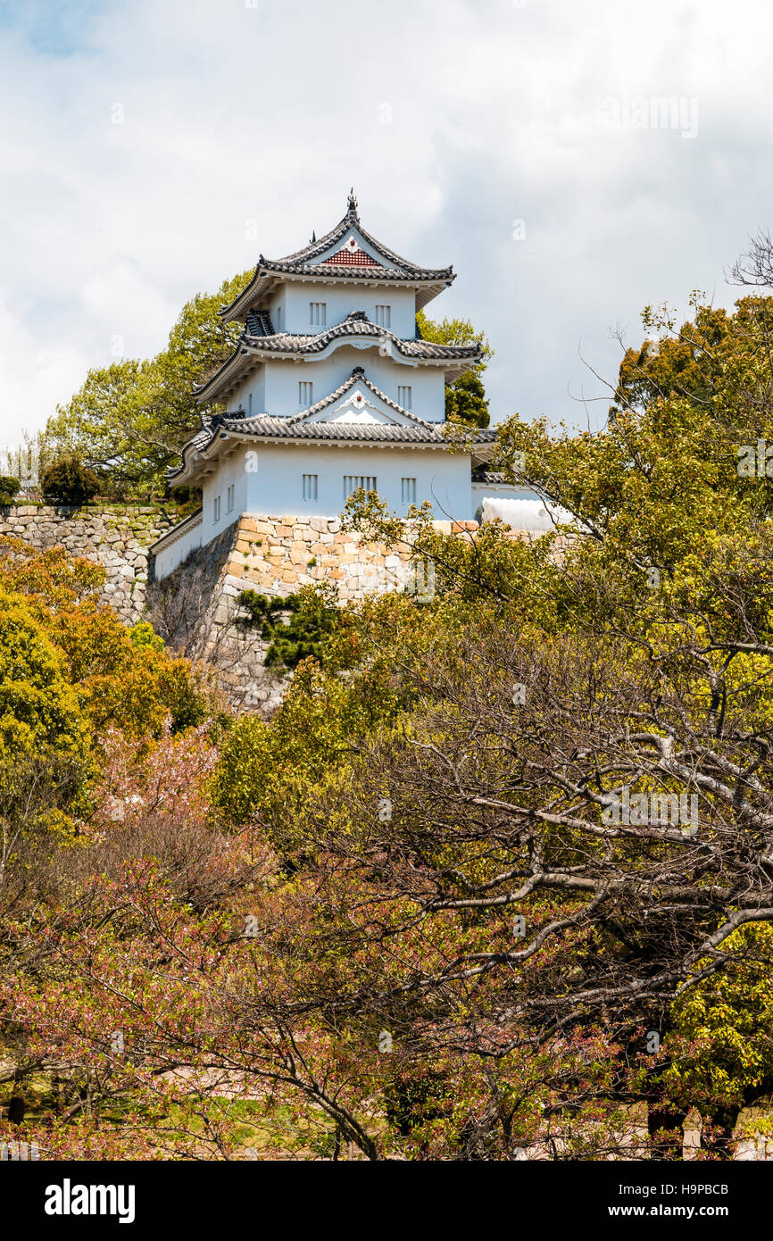 Japan, Akashi castle, AKA Kishun-jo. three-story Hitsujisaru Yagura ...