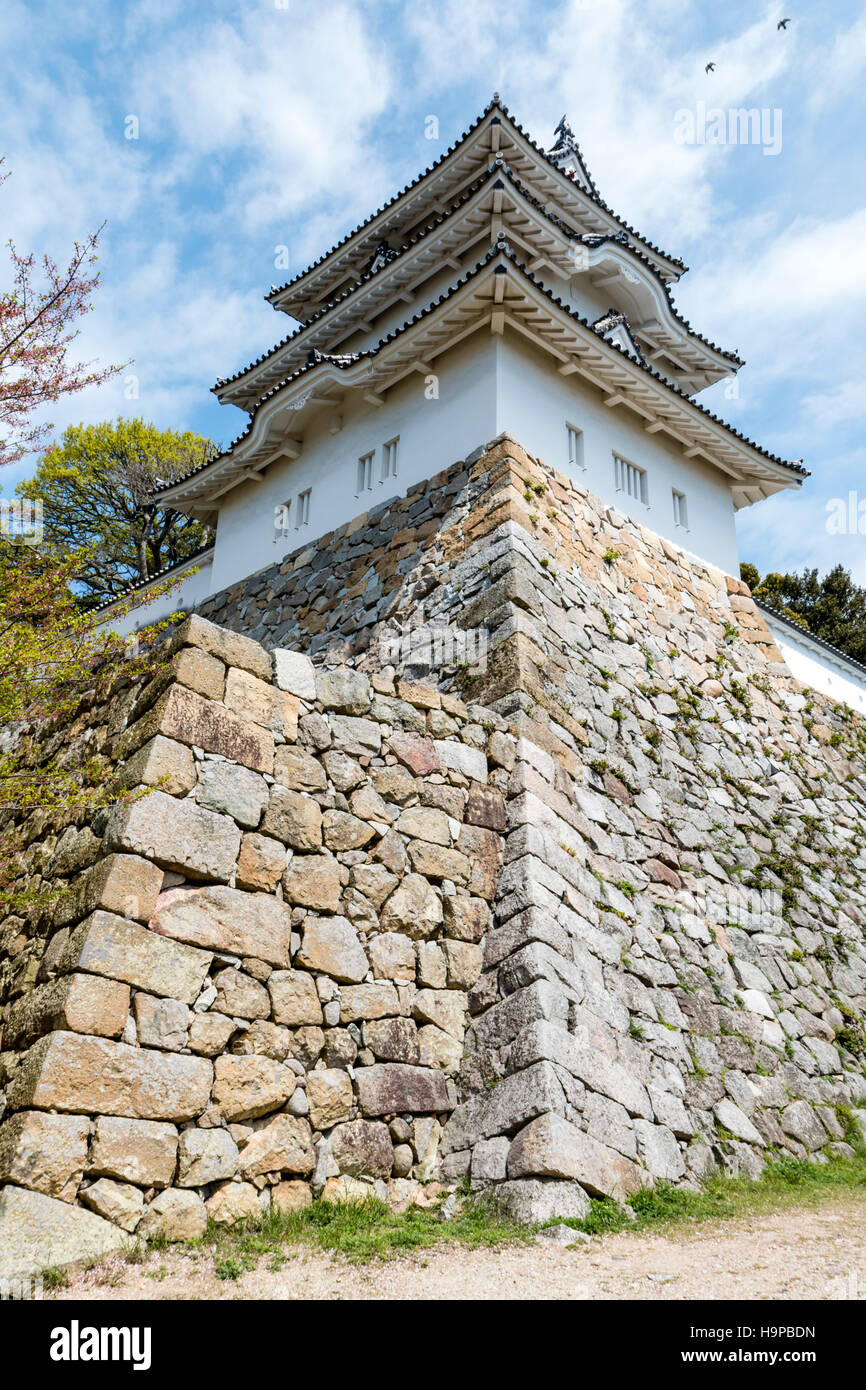 Japan, Akashi castle, AKA Kishun-jo. three-story Hitsujisaru Yagura ...