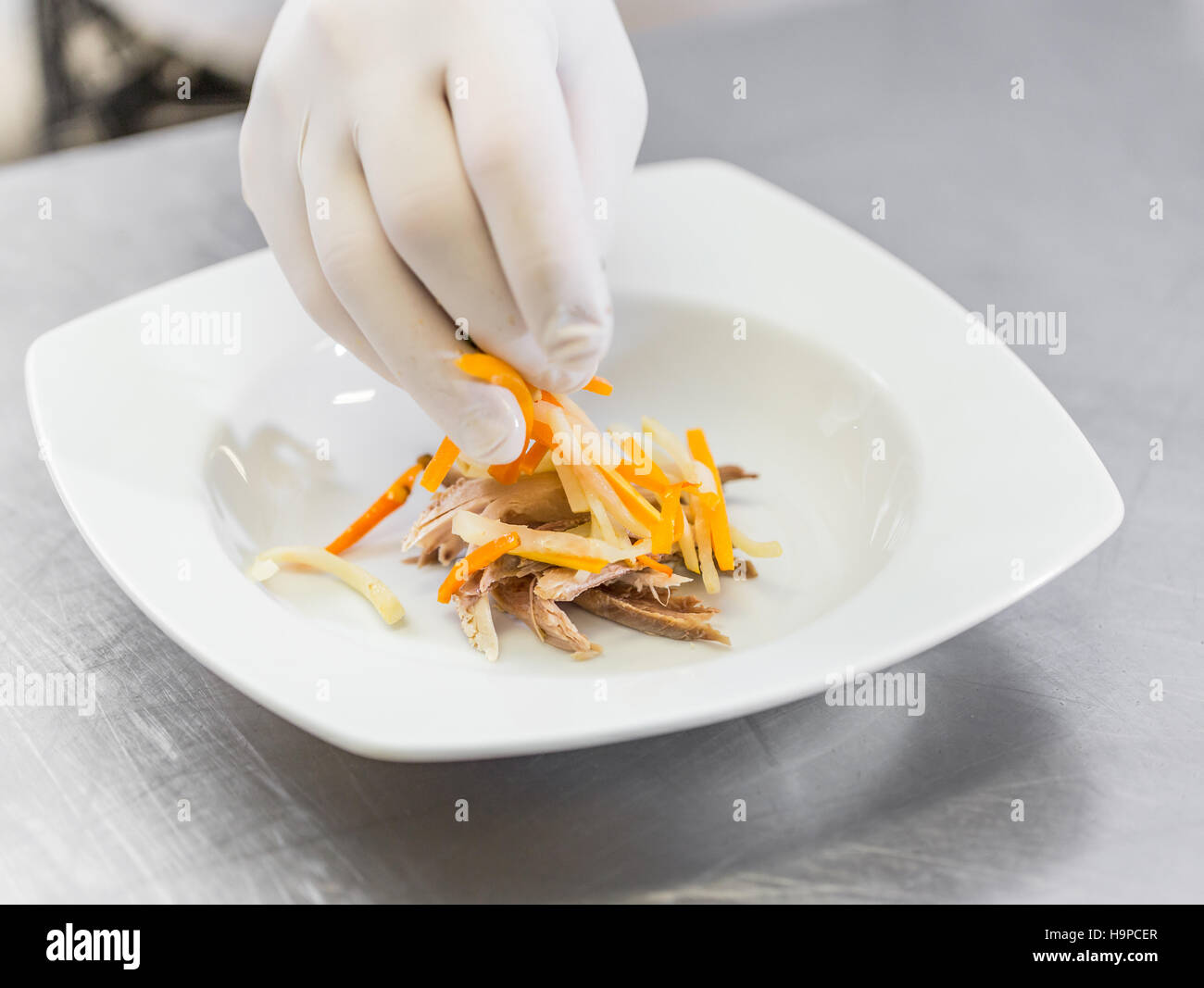 Chef preparing dishes Stock Photo - Alamy