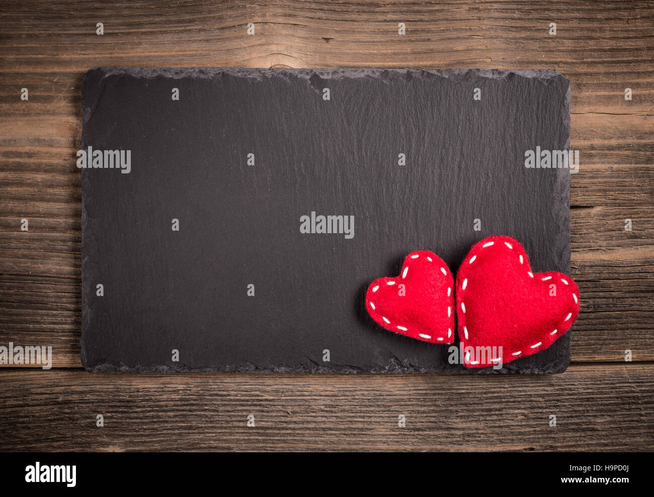 Valentines vintage handmade hearts Stock Photo - Alamy