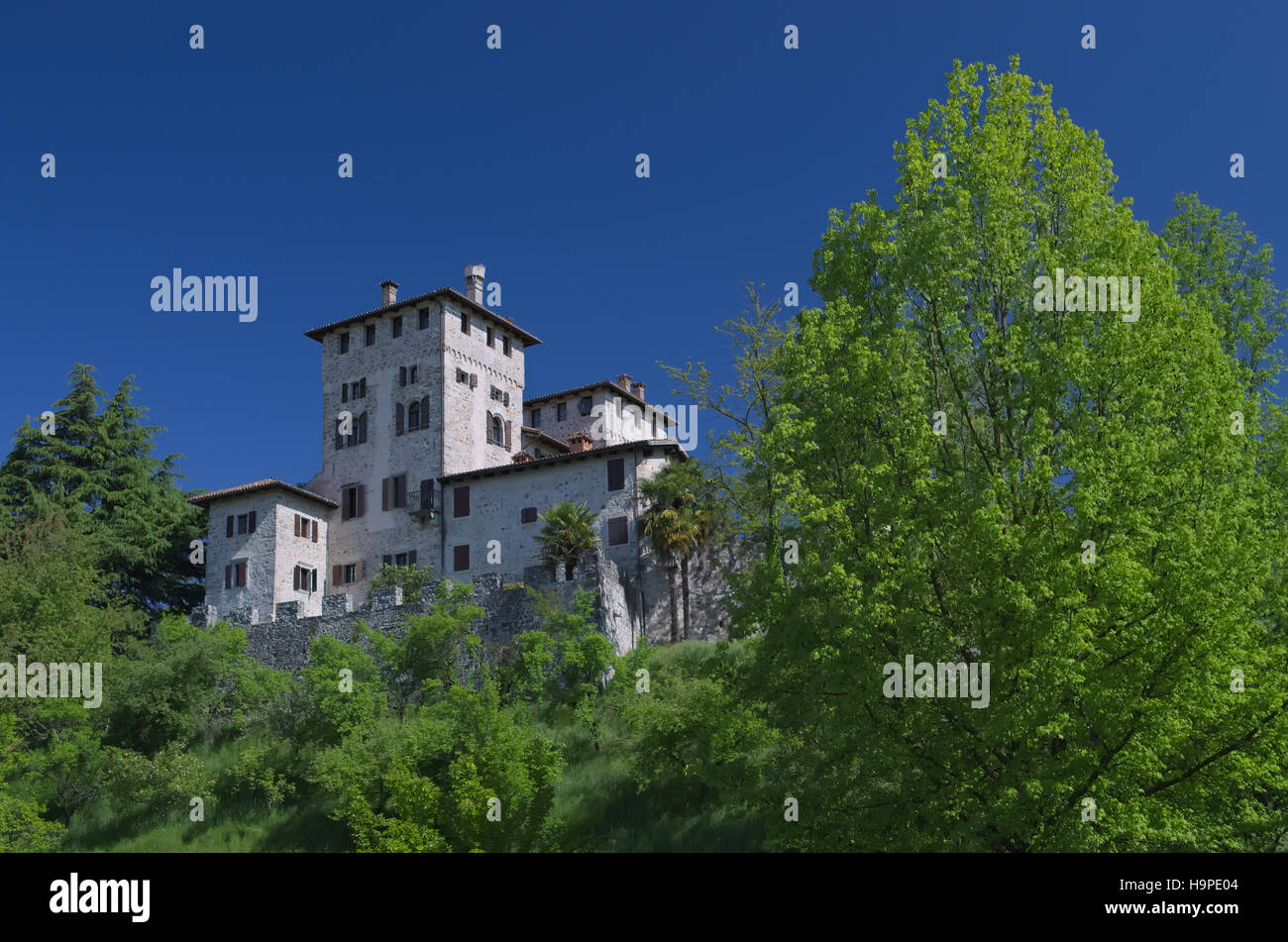 Medieval Cassacco's castle in Friuli, Italy Stock Photo - Alamy
