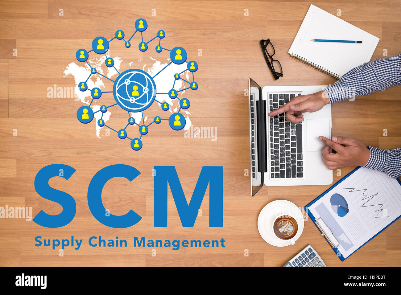 SCM Supply Chain Management concept Stock Photo - Alamy
