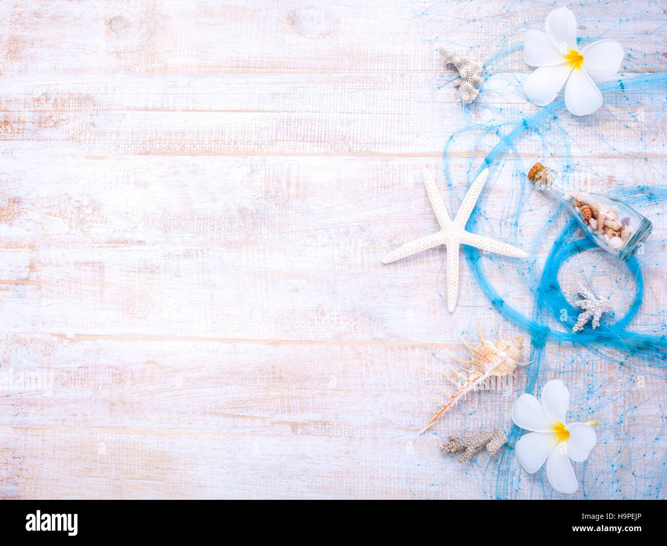 Summer setting up on wooden panel for summer blackground Stock Photo ...