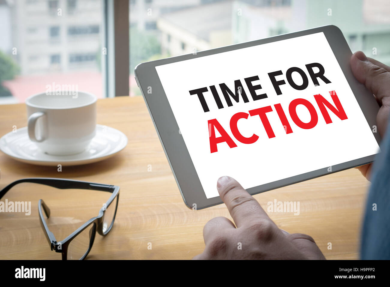 TIME FOR ACTION Stock Photo - Alamy