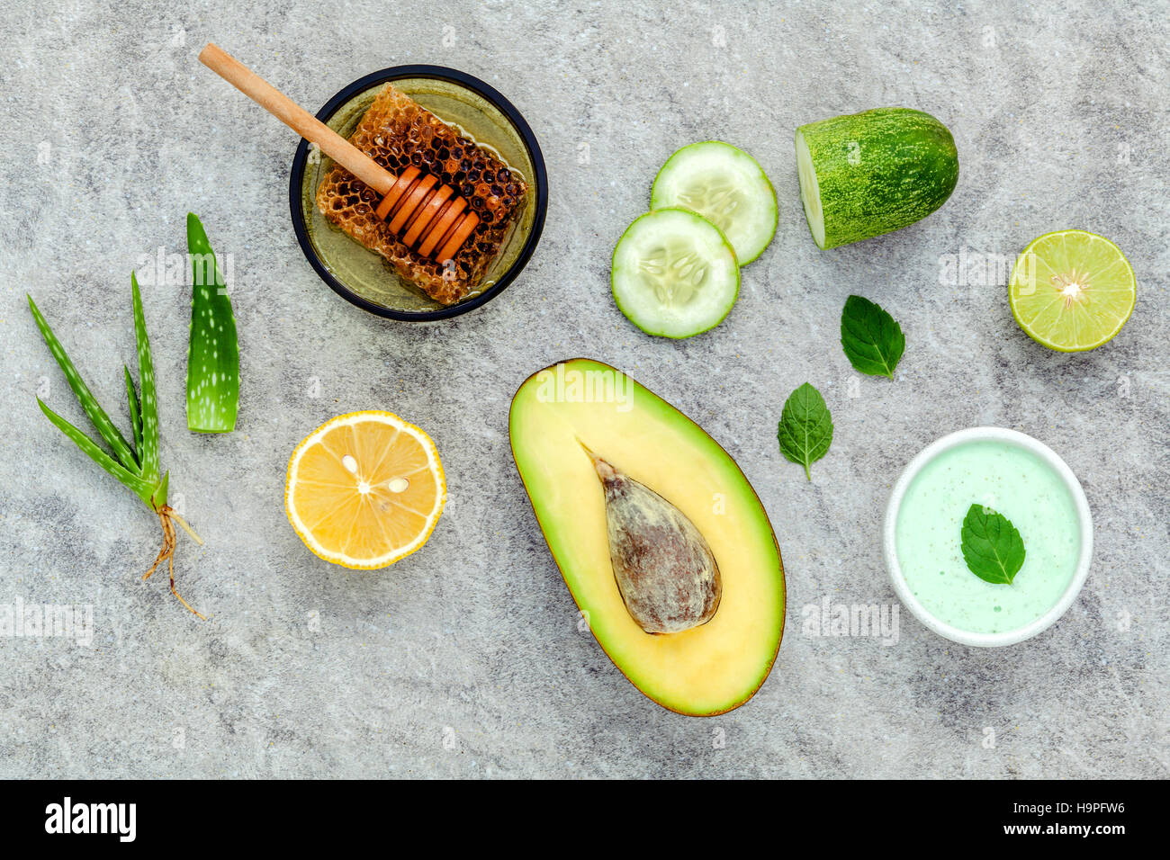 Homemade skin care and body scrub with natural ingredients avoca Stock ...