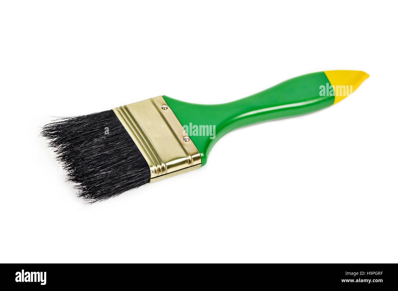 Green paintbrush isolated Stock Photo - Alamy