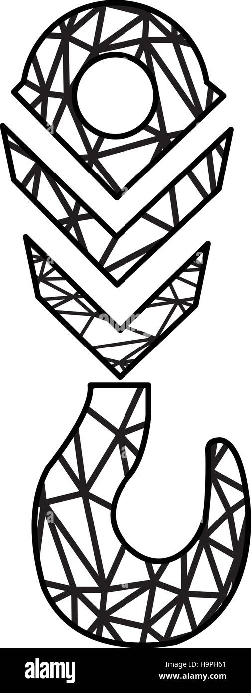 Isolated hook icon on a white background, Vector illustration Stock ...