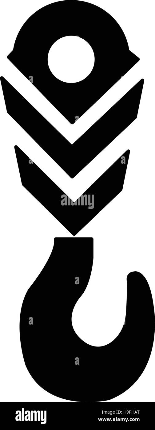 Isolated hook icon on a white background, Vector illustration Stock ...