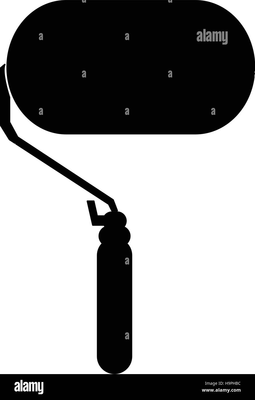 Isolated paintroller icon on a white background, Vector illustration ...