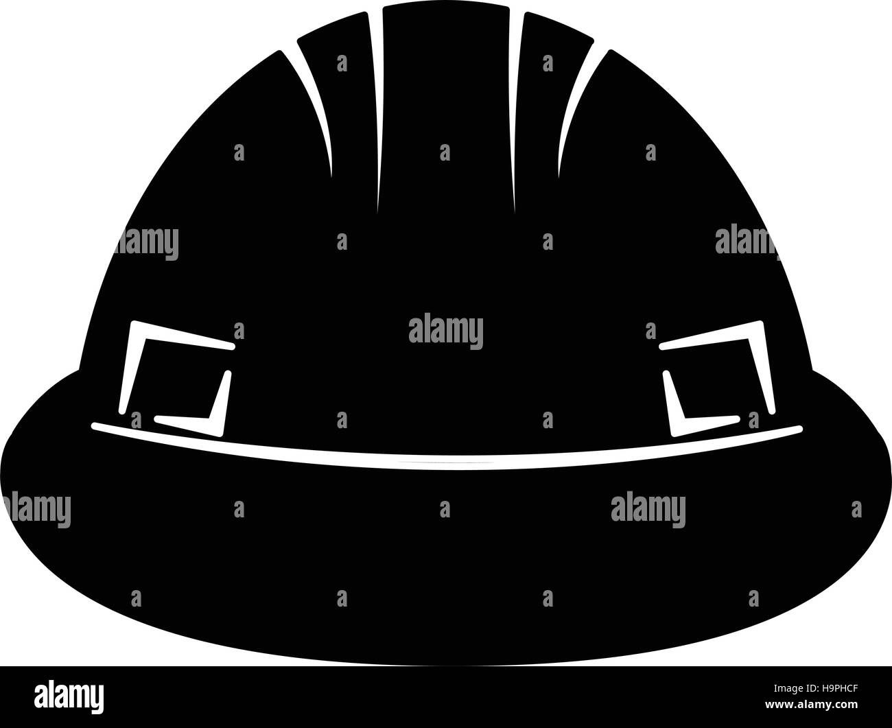 Isolated construction helm icon on a white background, Vector ...