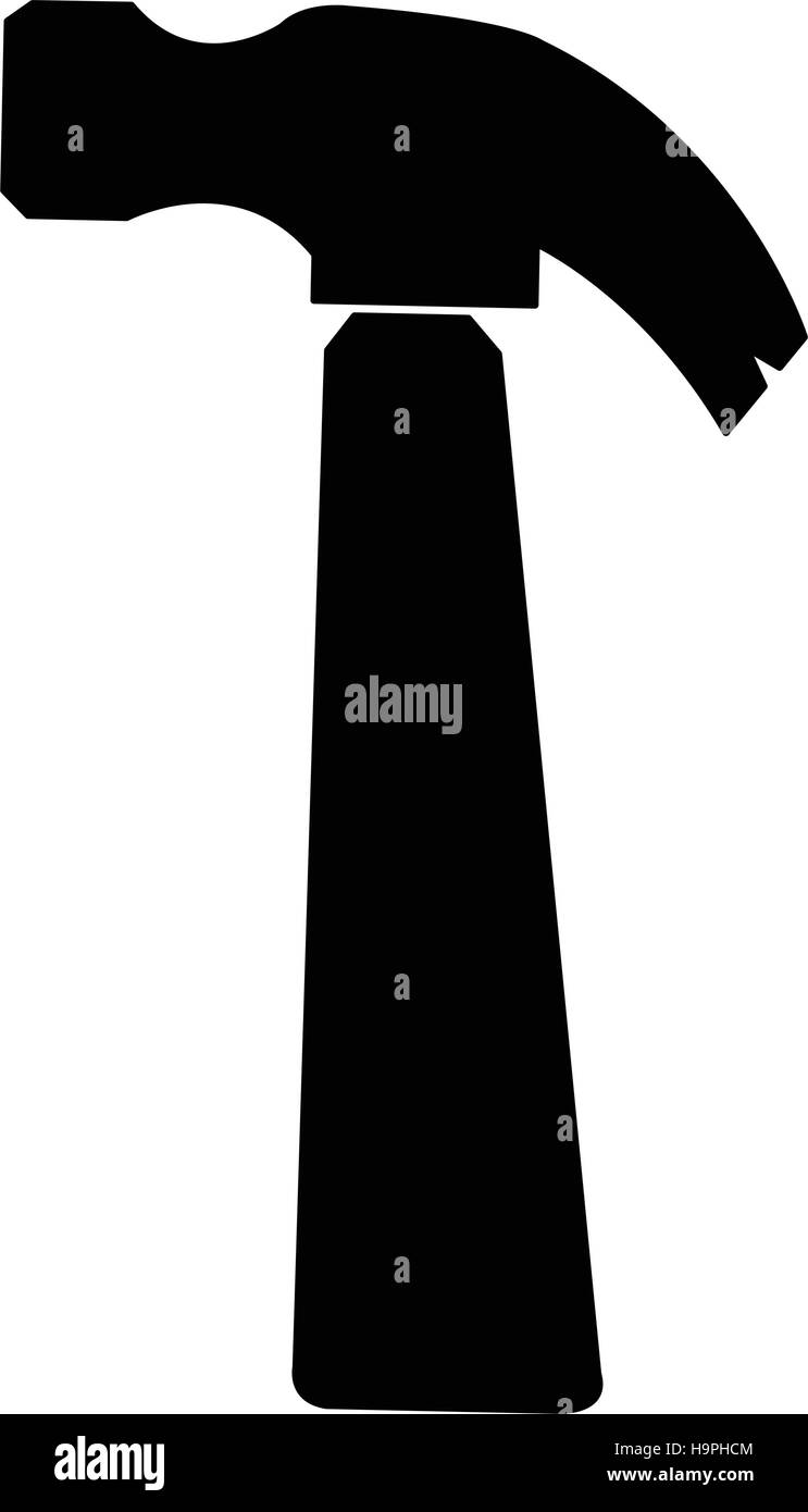 Isolated hammer icon on a white background, Vector illustration Stock ...