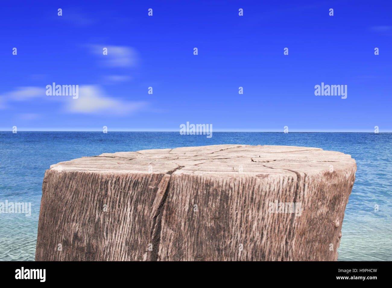 Piece of wood on the beach Stock Photo - Alamy