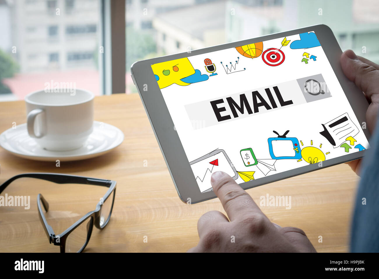 Email inbox electronic communication graphics hi-res stock photography ...