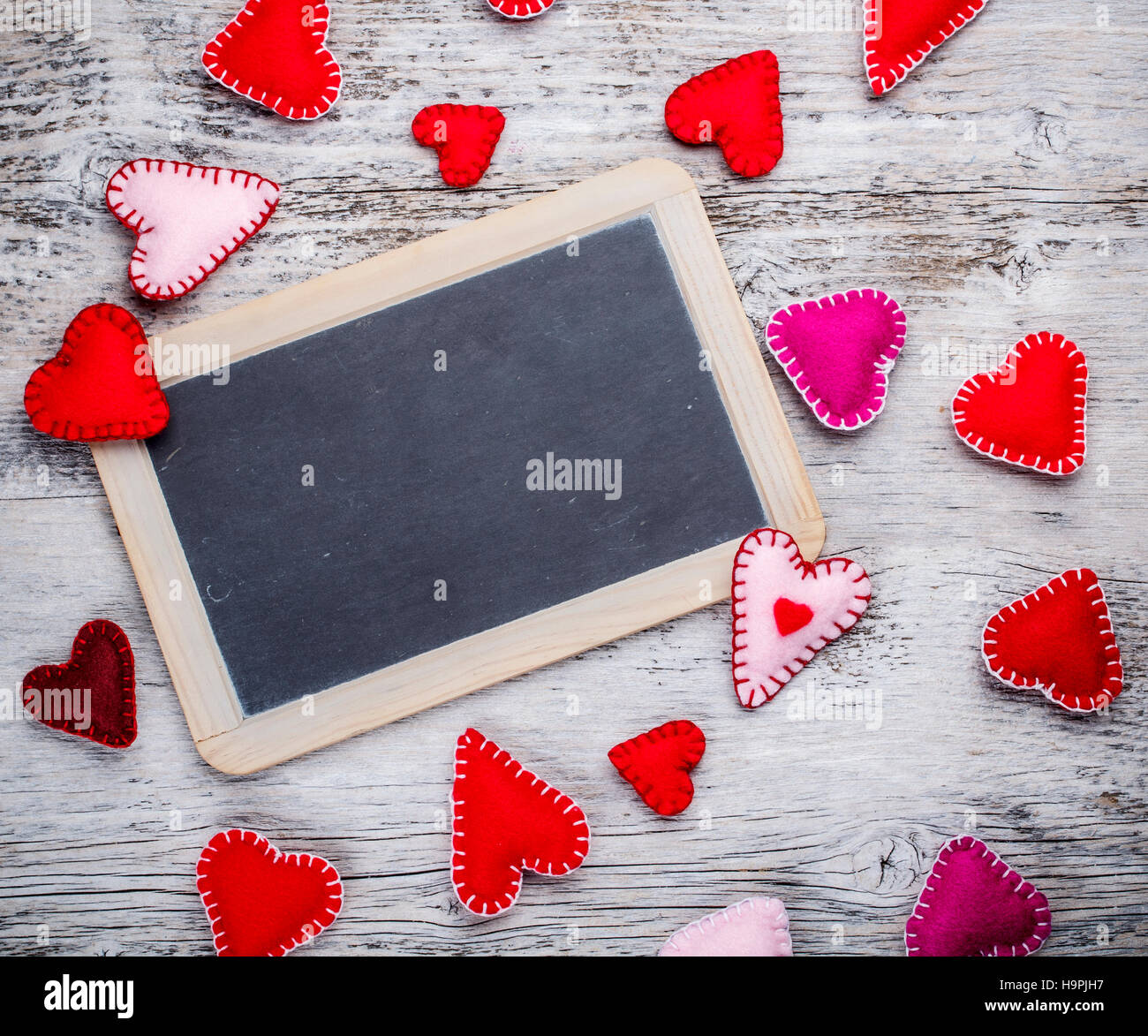 Chalkboard with felt hearts Stock Photo - Alamy Chalkboard with felt hearts Stock Photo - Alamy