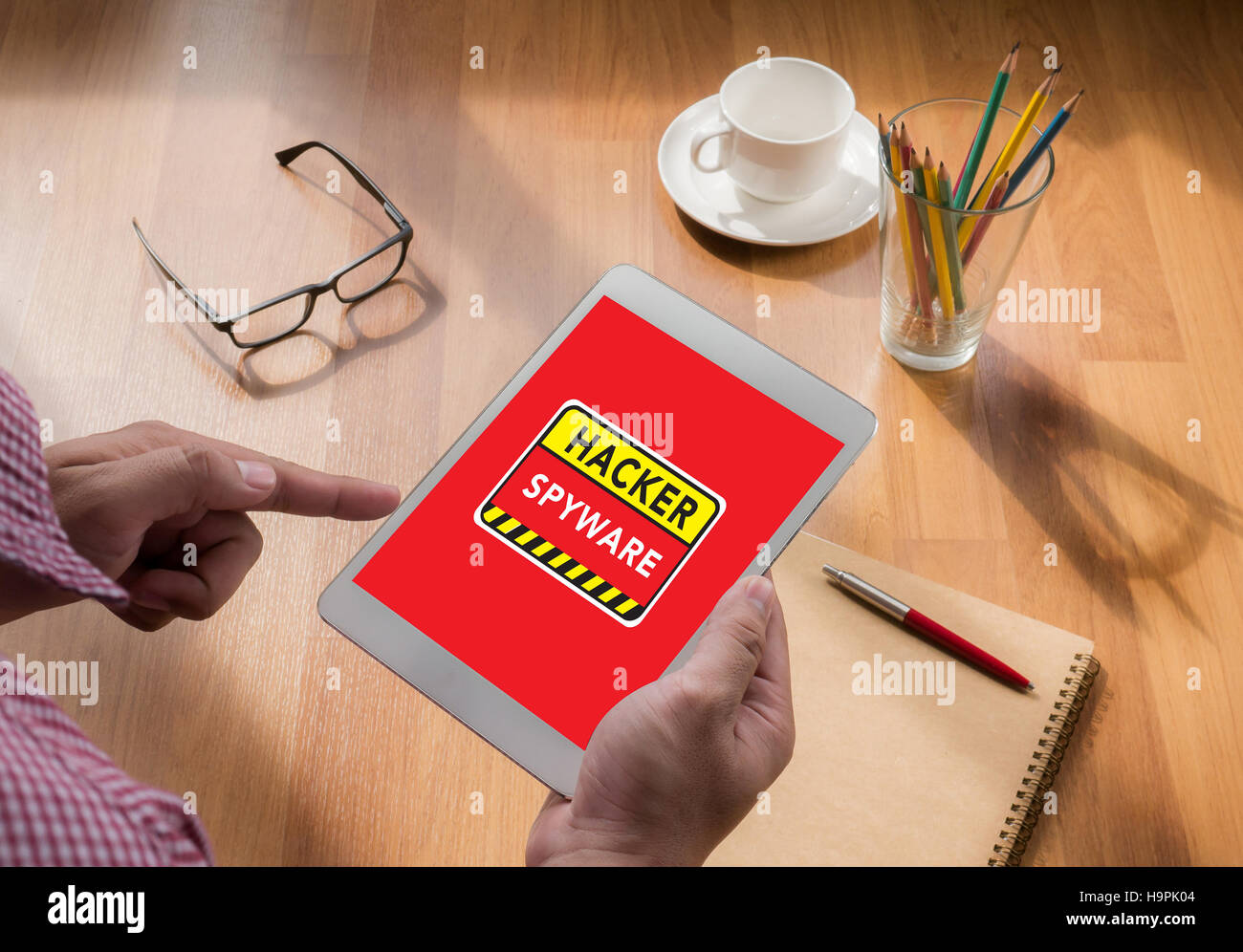 Warning Spyware Concept Stock Photo - Alamy