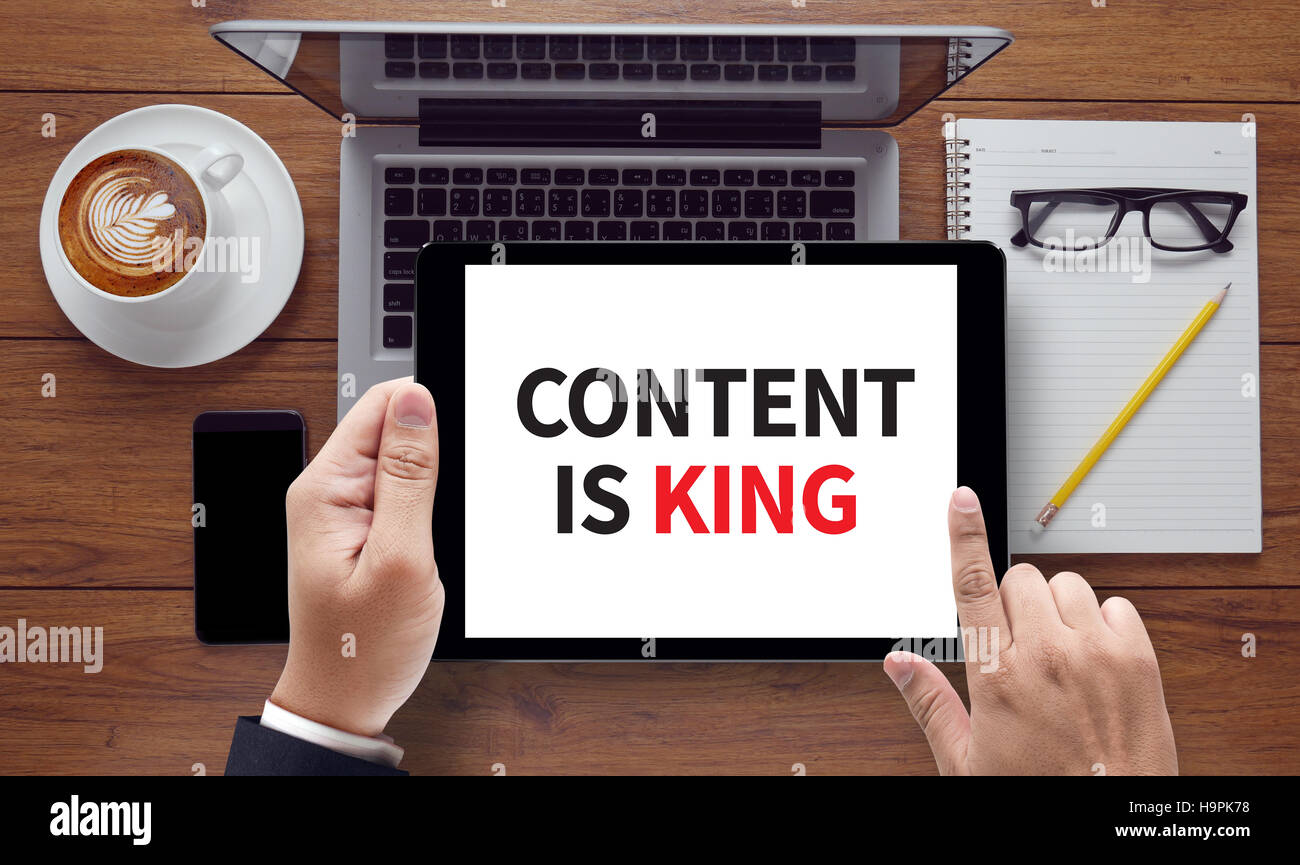 CONTENT IS KING Stock Photo - Alamy