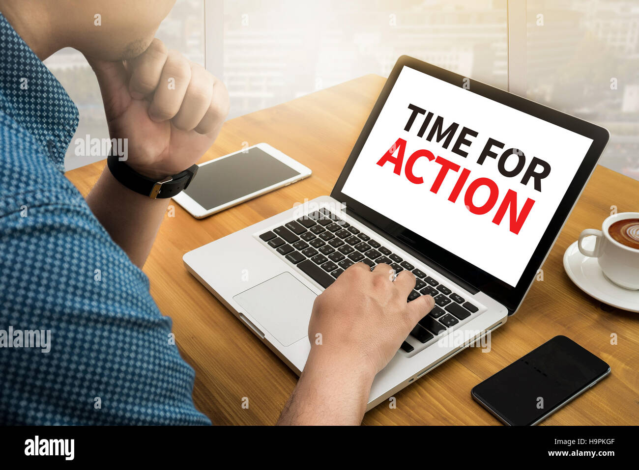 TIME FOR ACTION Stock Photo - Alamy