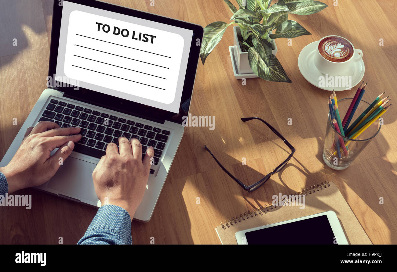 TO DO LIST Organization Management Stock Photo - Alamy