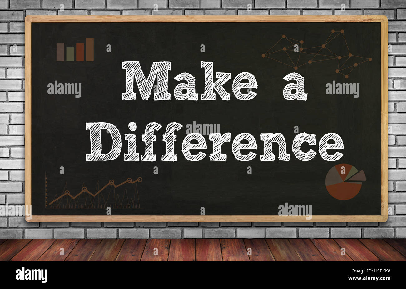 Make a Difference Stock Photo - Alamy