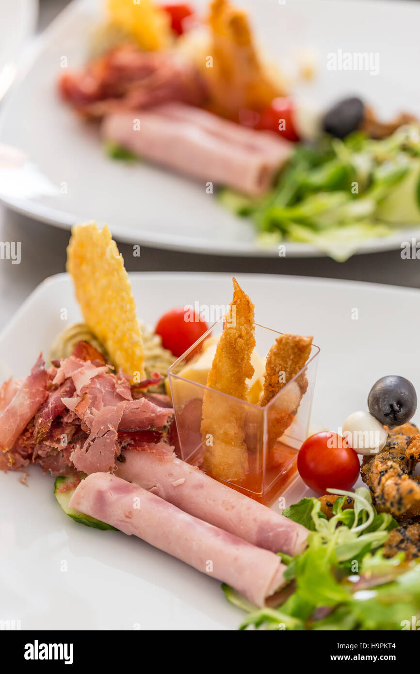 Gourmet appetizer dish Stock Photo - Alamy