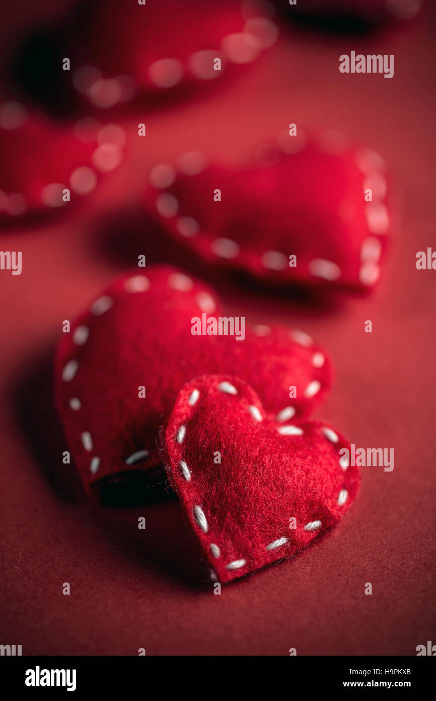 Small red hearts Stock Photo - Alamy
