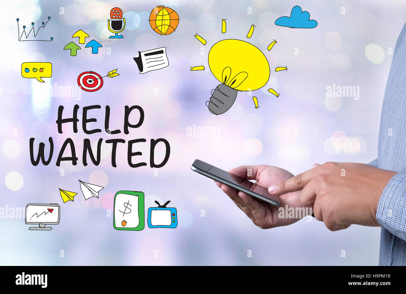 HELP WANTED CONCEPT Stock Photo - Alamy