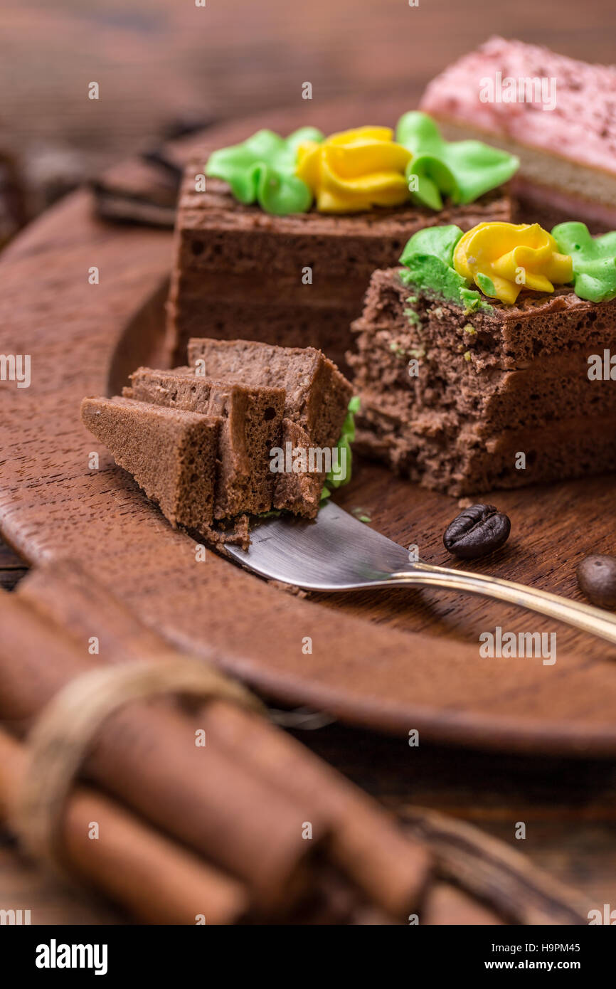 Small square cake Stock Photo - Alamy