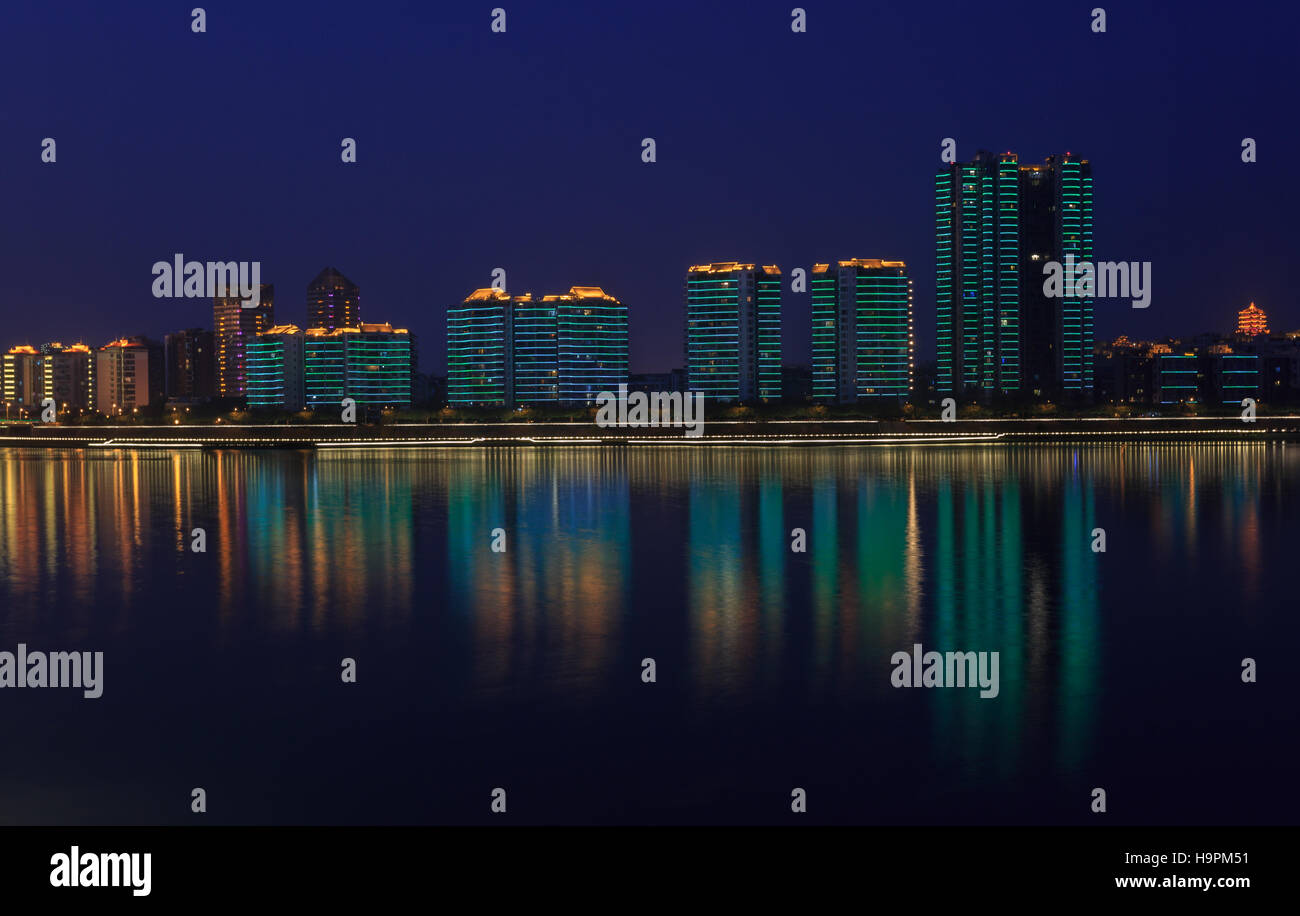 modern city at night Stock Photo - Alamy