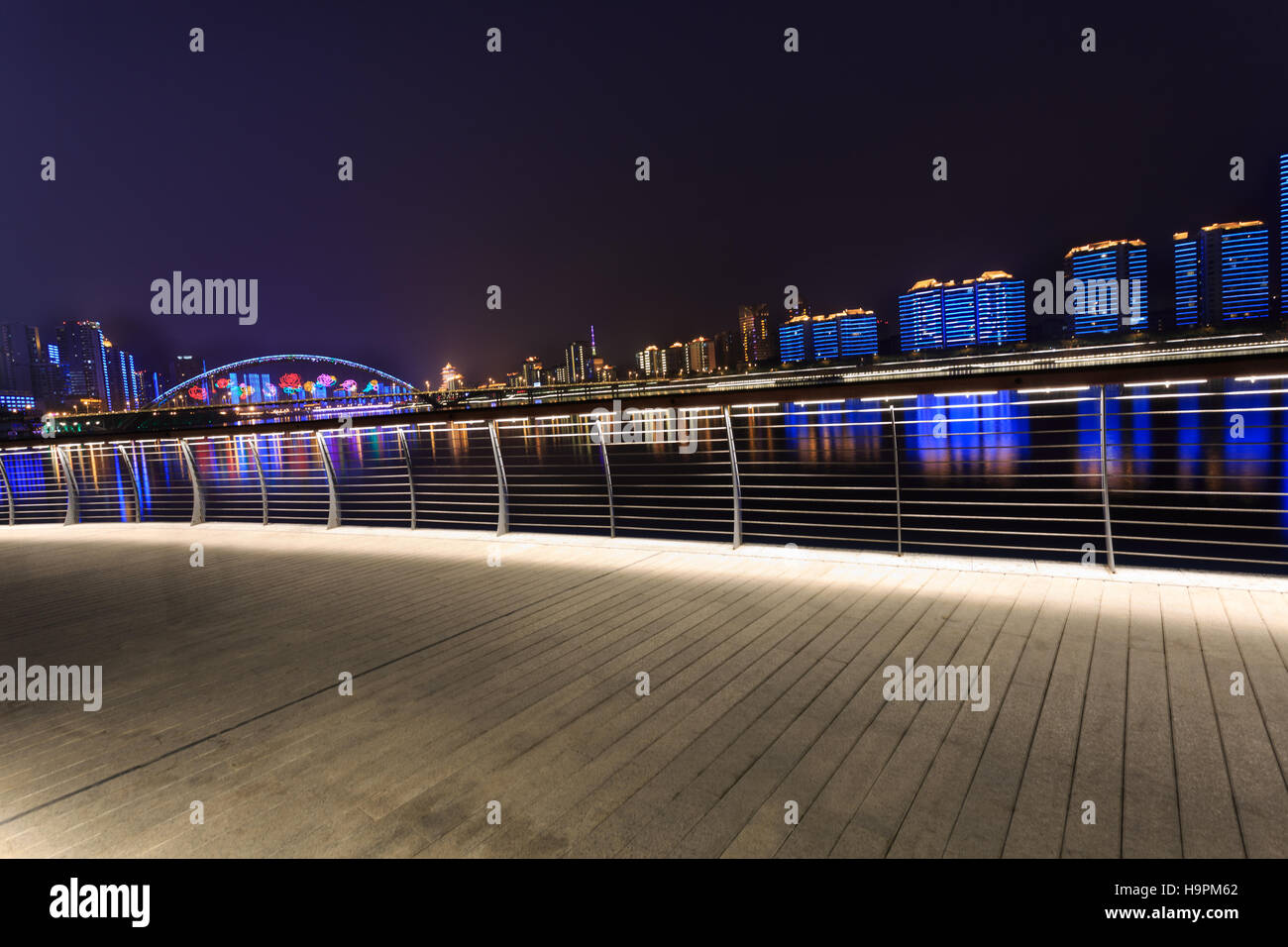 modern city at night Stock Photo - Alamy